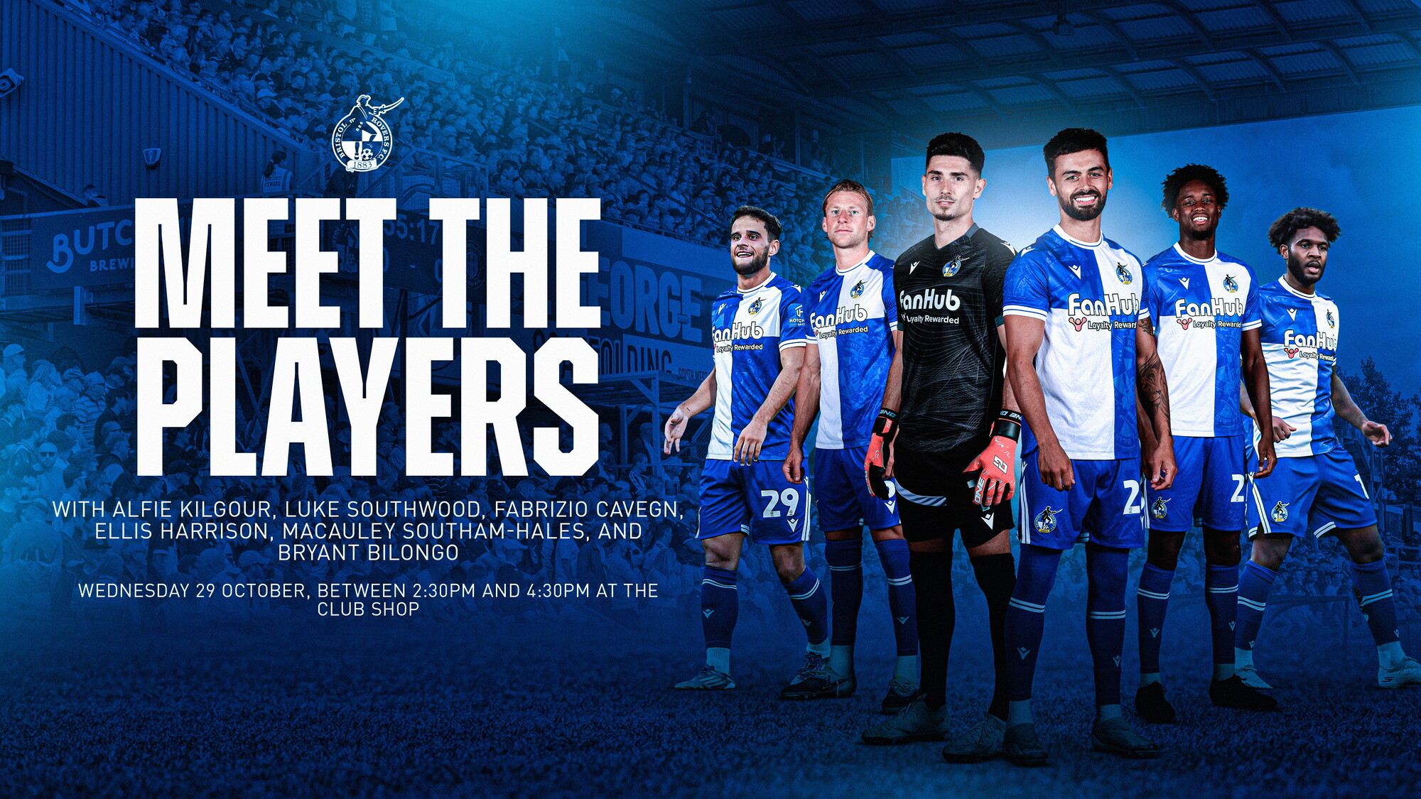 Men's First Team players to appear at Rovers Club Shop during Autumn half-term | Bristol Rovers FC